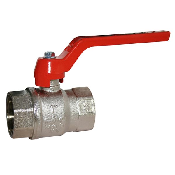 Brass Ball Valve - Standard Pattern - Red Aluminium Lever - WRAS ...