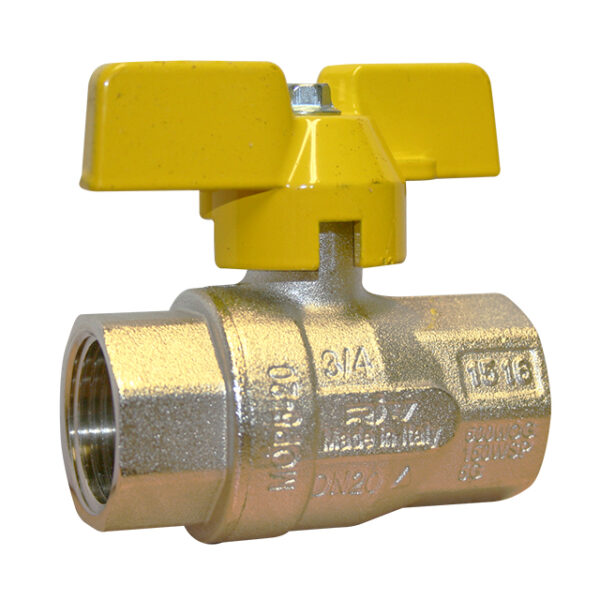 Brass Ball Valve - BSI Gas Approved - Yellow Butterfly Handle ...